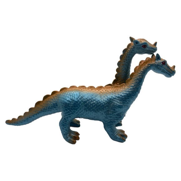Toy Major | Toys | Toy Major Metallic Blue 2 Headed Dragon Dinosaur ...